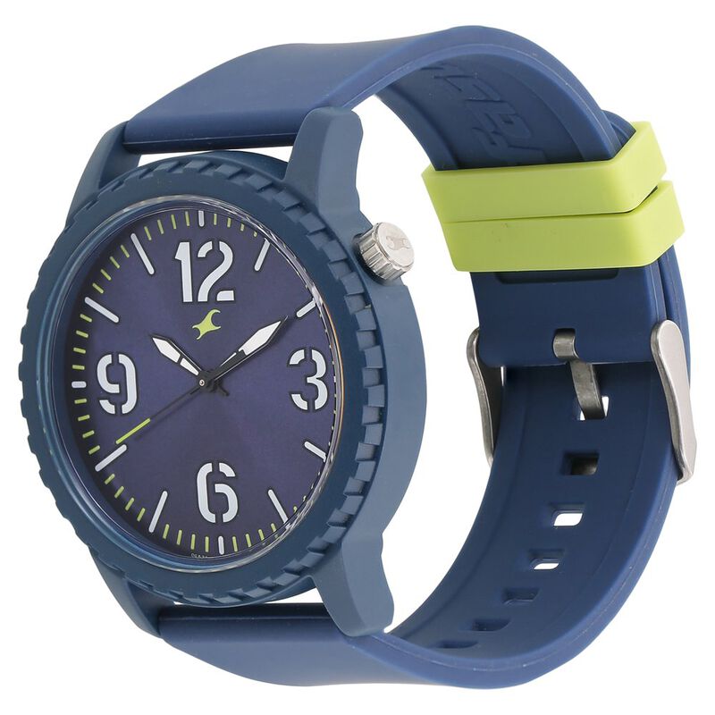 Fastrack Quartz Analog Blue Dial Strap Watch for Unisex
