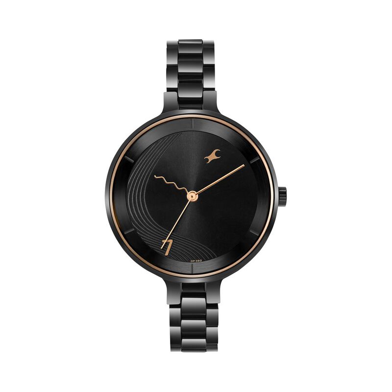 Buy Online Fastrack Stunners Quartz Analog Black dial Stainless Steel ...