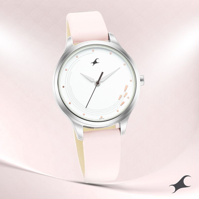 Buy Online Fastrack Stunners Quartz Analog White Dial Leather Strap ...