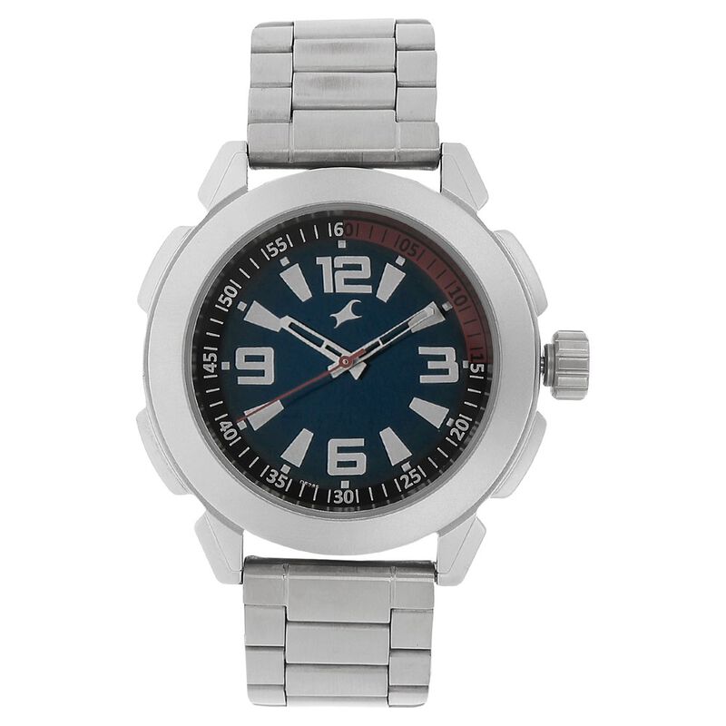 Buy Online Fastrack Quartz Analog Blue Dial Stainless Steel Strap Watch ...