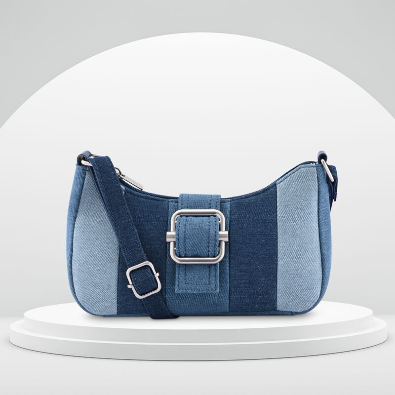 Buy Online Fastrack Denim Sling Women's Bag - f241slsmd04bl1 | Fastrack