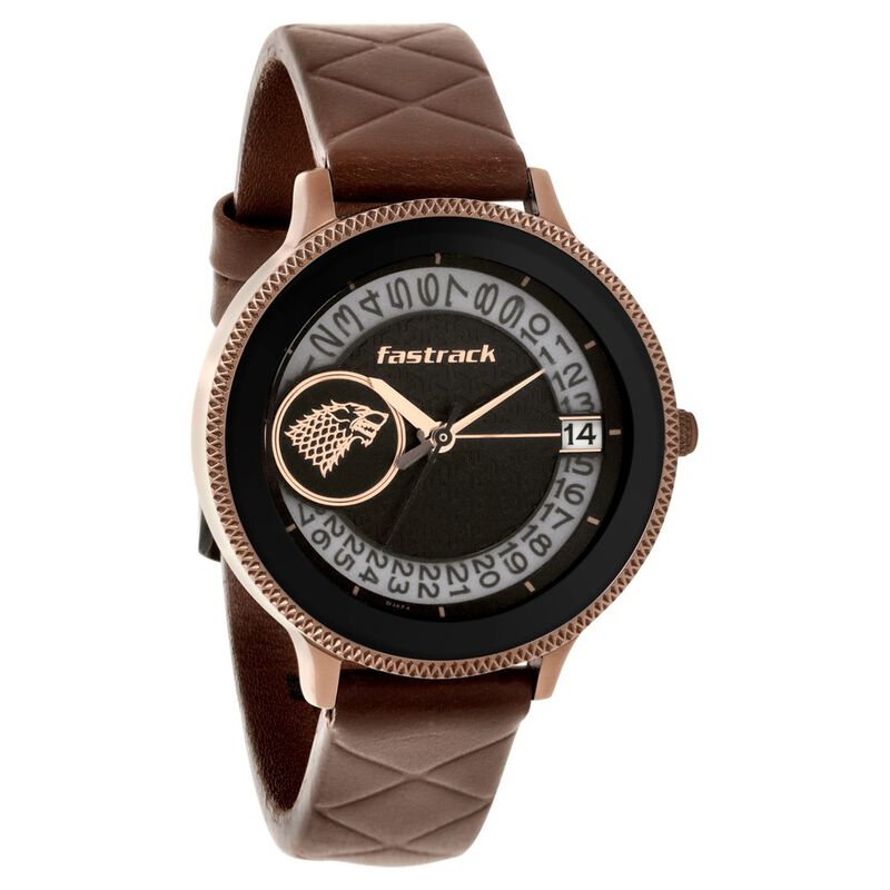 Buy Online Fastrack Game Of Thrones Quartz Analog Black Dial Leather Strap Watch for Girls ...