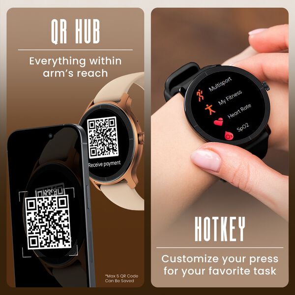 Buy Online Fastrack Sleek Smartwatch 1.32" inch AMOLED Display, Sleek ...