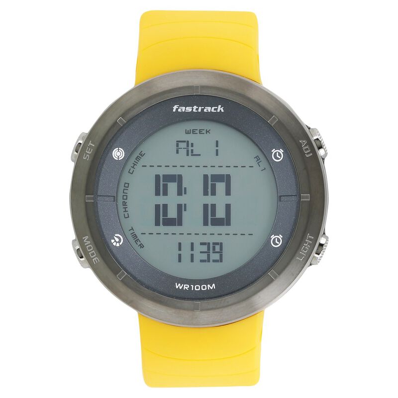 Buy Online Fastrack Trendies Digital Grey Dial Plastic Strap Watch for ...