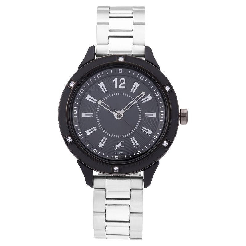 Fastrack Varsity Black Dial Quartz Analog Watch for Girls
