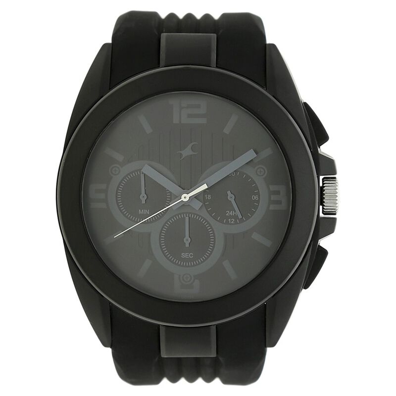 Buy Online Fastrack Quartz Chronograph Black Dial Plastic Strap Watch ...