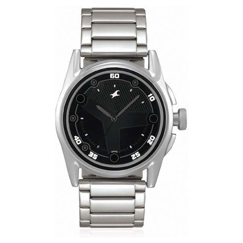 Buy Online Fastrack Quartz Analog Black Dial Stainless Steel Strap ...