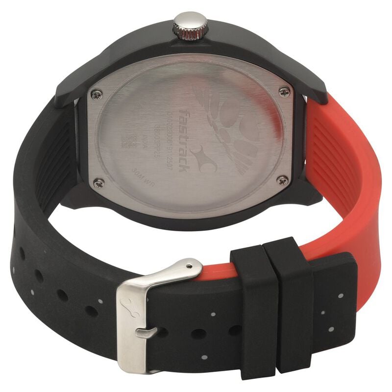 Fastrack Space Rover Quartz Analog Black Dial Silicone Strap Unisex Watch