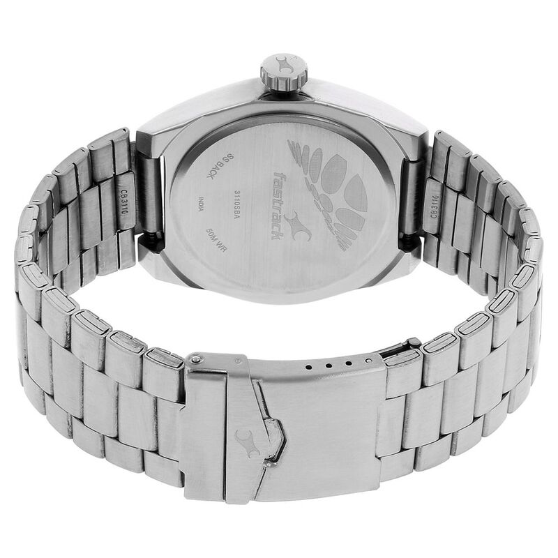 Fastrack Checkmate Quartz Analog Yellow Dial Stainless Steel Strap ...