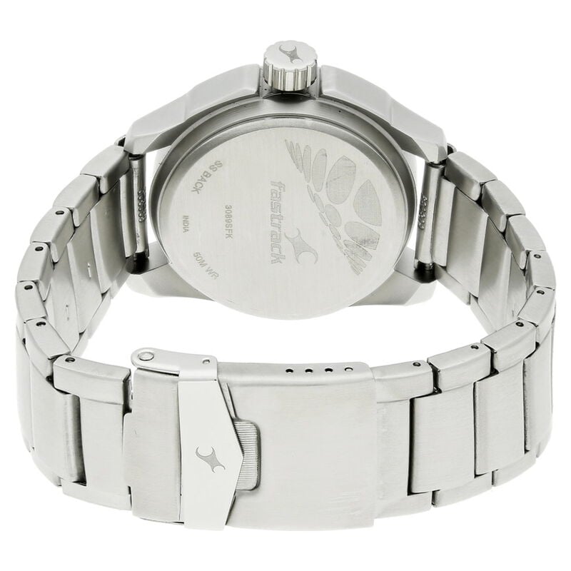 Fastrack Black Magic Quartz Analog Black Dial Stainless Steel Strap ...