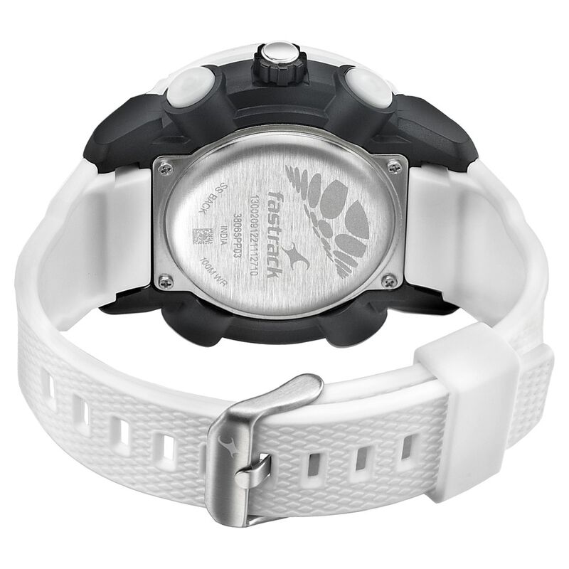 Fastrack Streetwear White Dial with White Colour Strap Watch for Guys