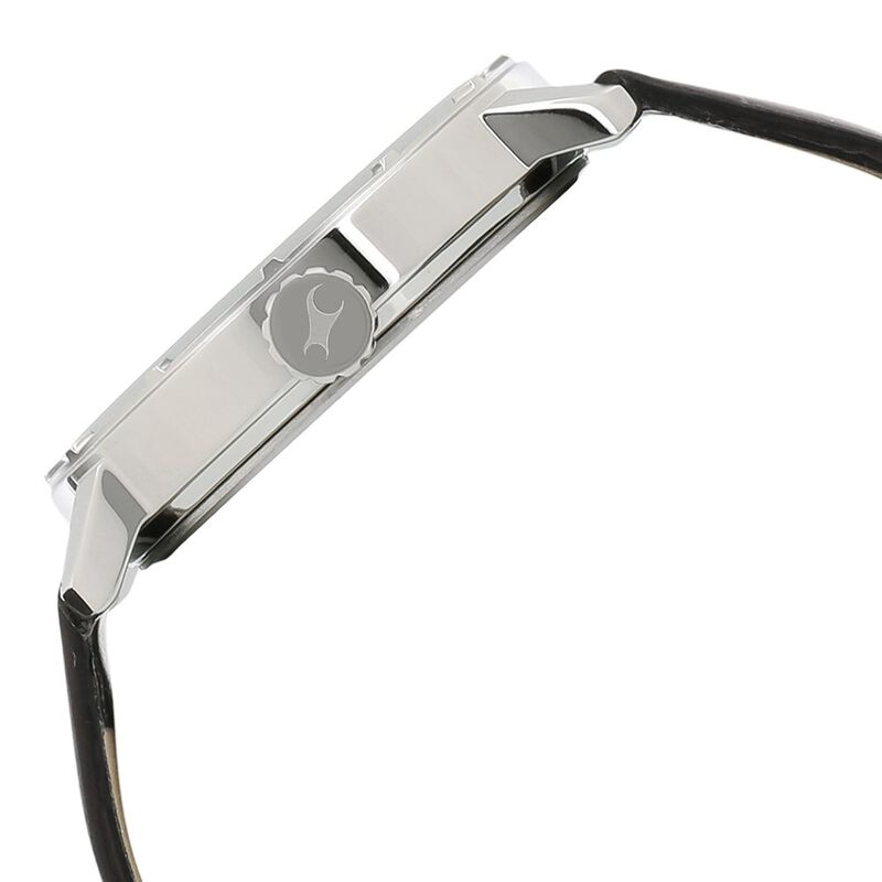 Fastrack Varsity Quartz Analog Yellow Dial Leather Strap Watch for Guys