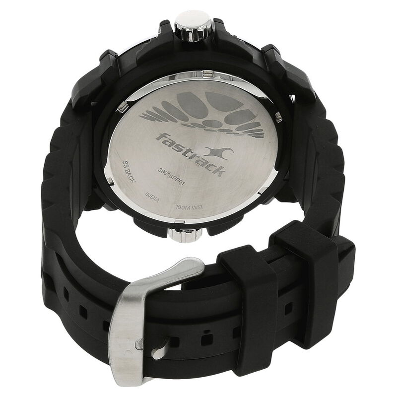 Fastrack Quartz Chronograph Blue Dial Plastic Strap Watch for Guys