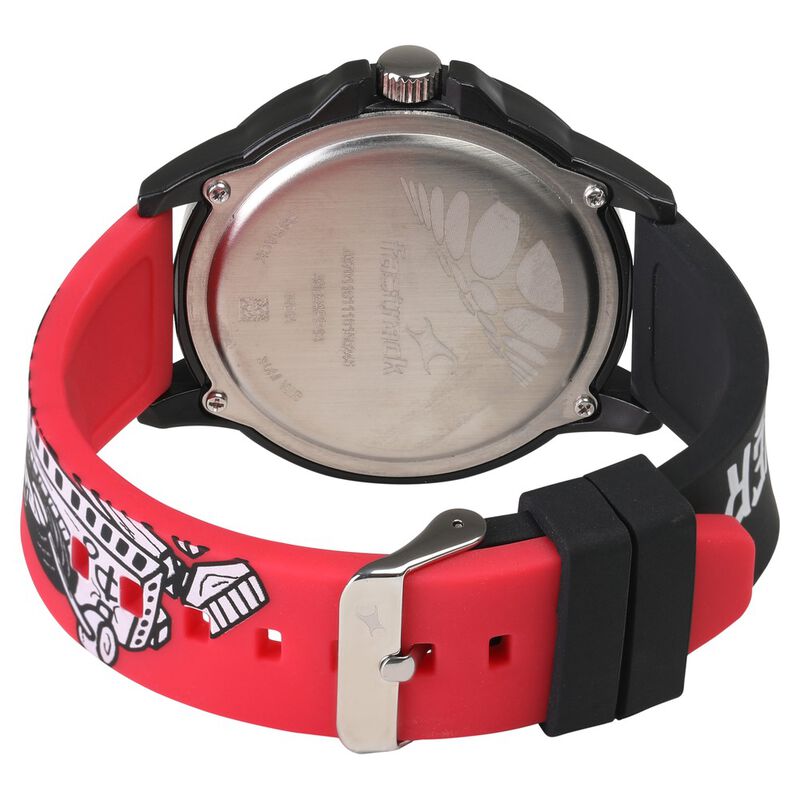 Fastrack Wicked Lines Quartz Analog Red Dial Silicone Strap Unisex Watch