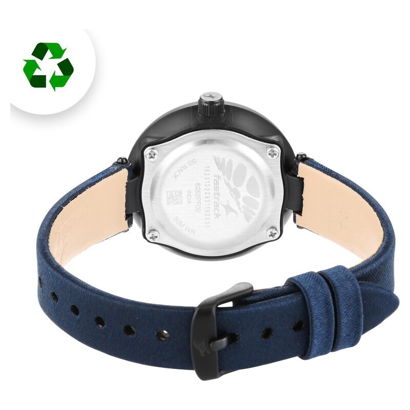 Fastrack Revibe Quartz Analog Blue Dial Fabric Strap Watch for Girls