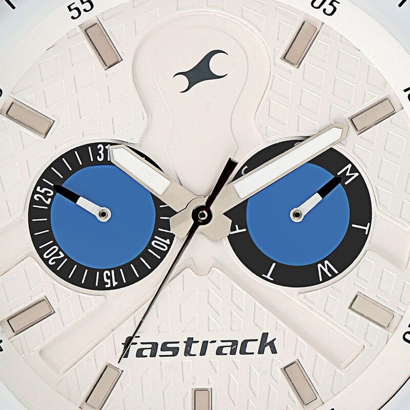 Fastrack Game Of Thrones Quartz Analog with Day and Date White Dial Stainless Steel Strap Watch ...