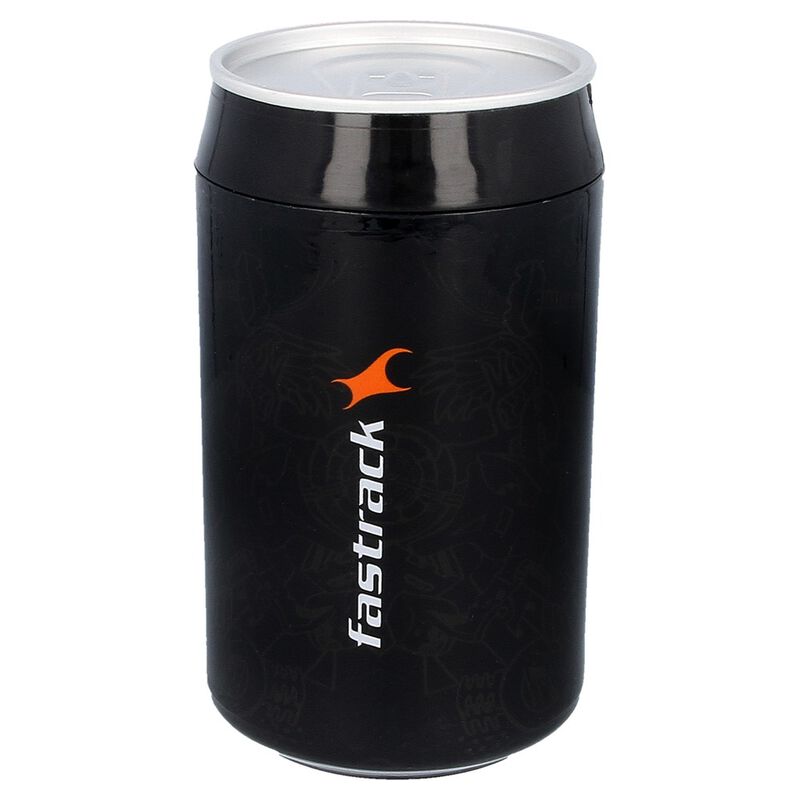 Fastrack Big Time Quartz Chronograph Black Dial Leather Strap Watch for ...