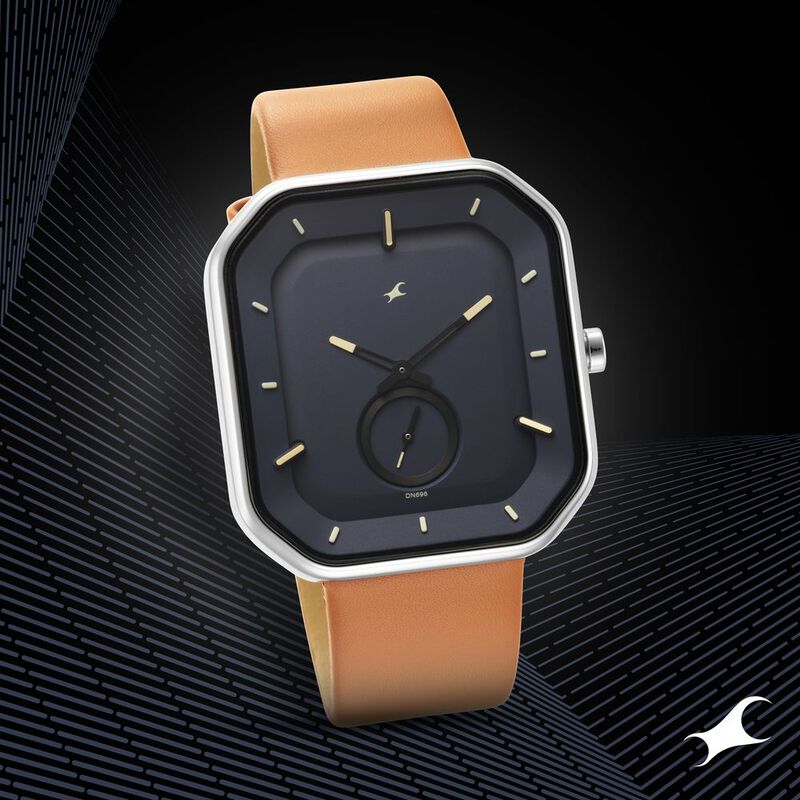 Buy Online Fastrack After Dark Blue Dial Leather Strap Watch for Guys ...