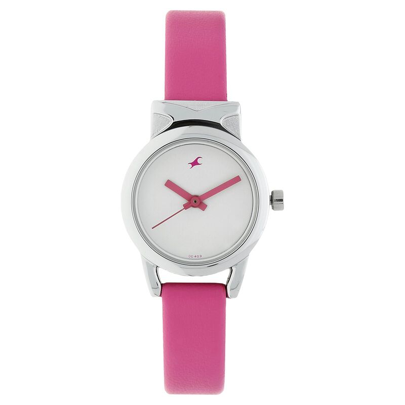 Buy Online Fastrack Quartz Analog White Dial Leather Strap Watch for ...