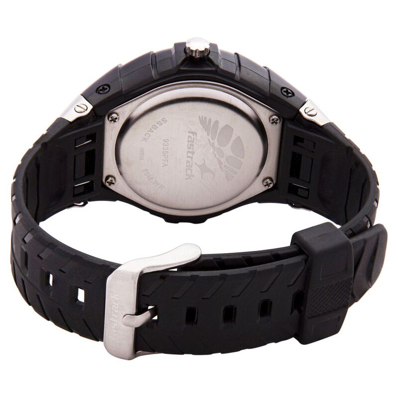 Fastrack Quartz Analog Silver Dial Plastic Strap Watch for Guys
