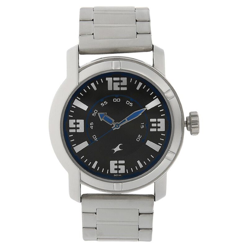 Buy Online Fastrack Quartz Analog Black Dial Metal Strap Watch for Guys ...