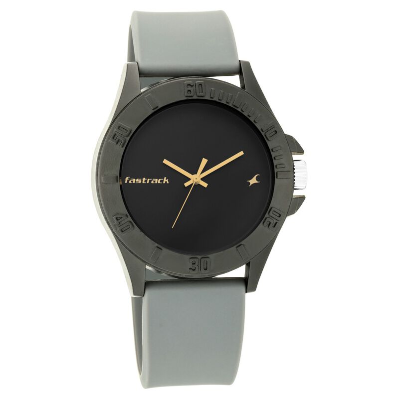 Buy Online Fastrack Fastfit Quartz Analog Grey Dial Silicone Strap ...