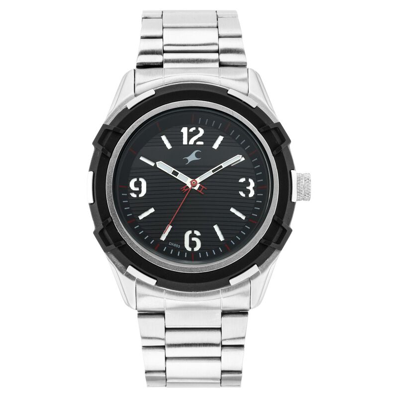 Fastrack Fastfit Quartz Analog Black Dial Stainless Steel Strap Watch ...