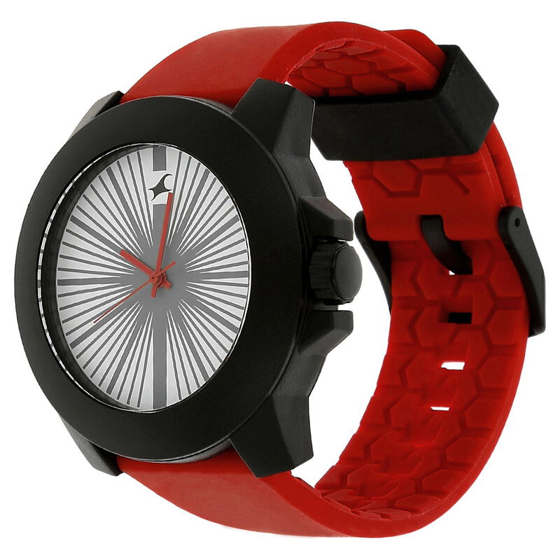 Fastrack Quartz Analog White Dial Plastic Strap Watch for Unisex