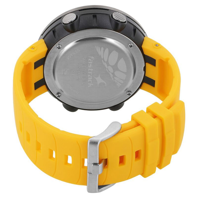 Fastrack Trendies Digital Grey Dial Plastic Strap Watch for Guys