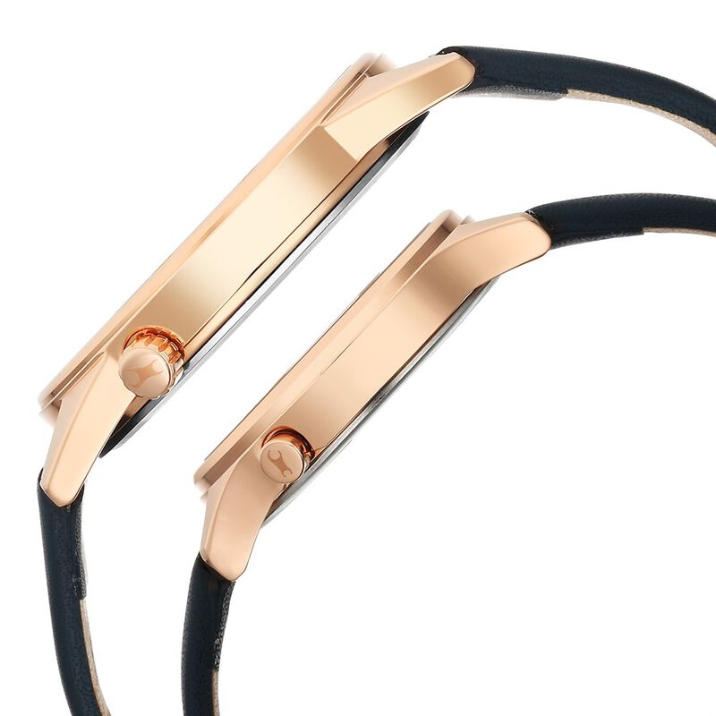 Fastrack Mixmatched Quartz Analog Blue Dial With Blue Leather Strap ...