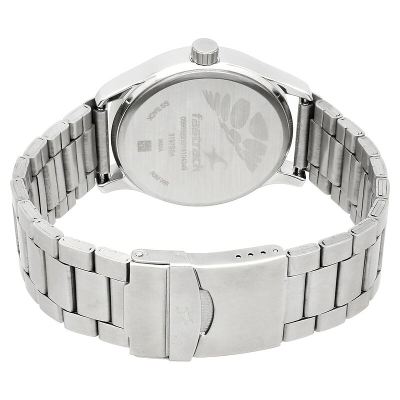 Fastrack Road Trip Quartz Analog White Dial Stainless Steel Strap Watch ...