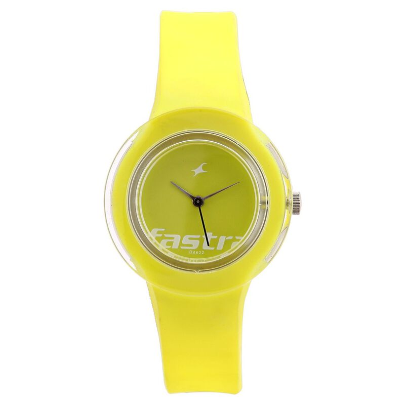 Buy Online Fastrack Quartz Analog Green Dial Plastic Strap Watch for ...