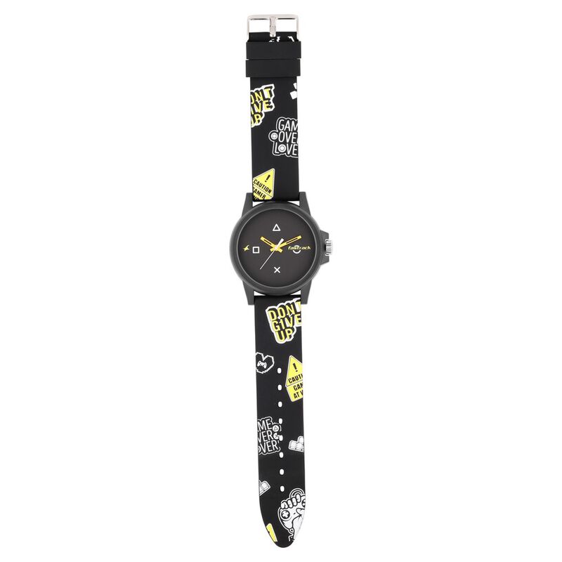 Fastrack Arcade Quartz Analog Black Dial Silicone Strap Unisex Watch