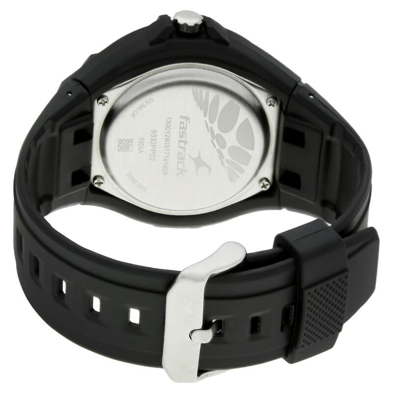 Fastrack Quartz Analog Black Dial Plastic Strap Watch for Guys