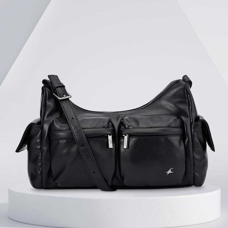Buy Online Fastrack Messenger Shoulder Bag in Black - f251shmes01bk1 ...