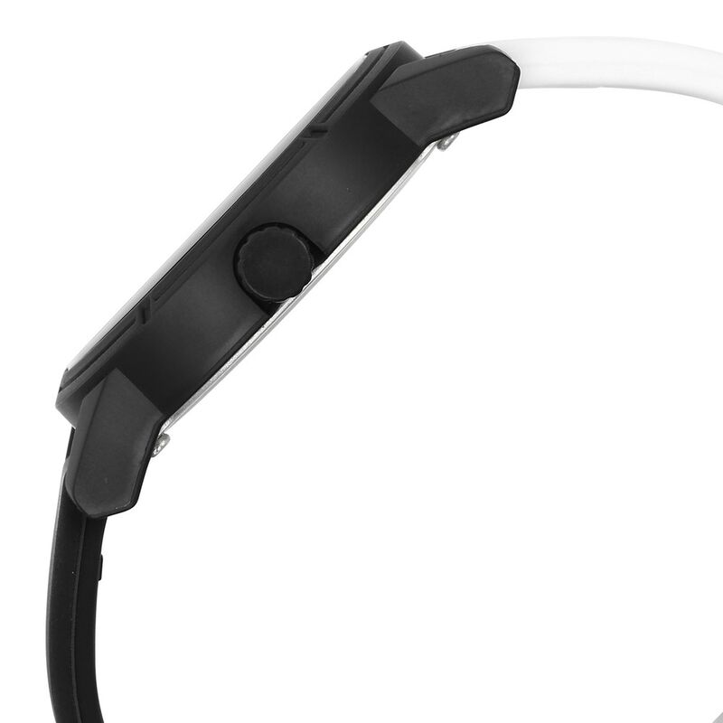 Fastrack Tees Quartz Analog Black Dial Silicone Strap Watch for Guys