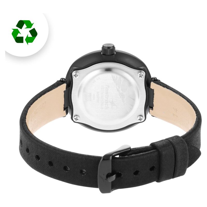 Fastrack Revibe Quartz Analog Black Dial Fabric Strap Watch for Girls