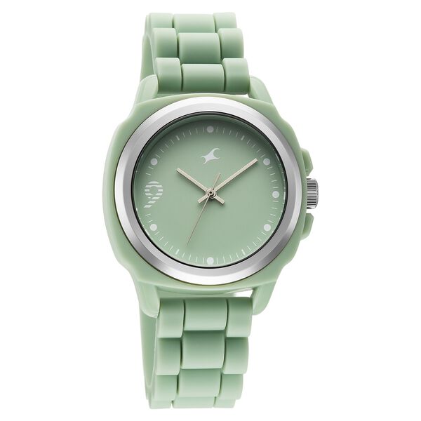 Buy Online Fastrack Hype Bounce Quartz Analog Green Dial Green Silicone ...