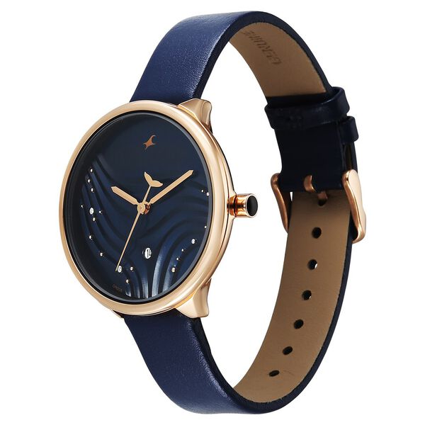 Buy Online Fastrack Oceanyx Quartz Analog with Date Blue Dial Blue ...