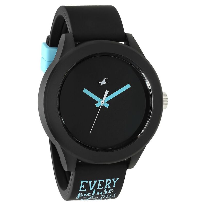 Fastrack Road Trip Quartz Analog Black Dial Silicone Strap Unisex Watch