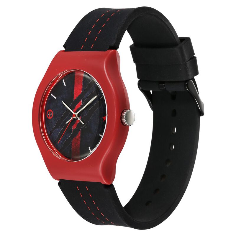 Fastrack Deadpool Wolverine Quartz Analog Dial With Black Silicone ...