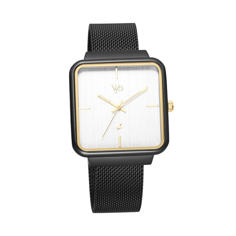 Fastrack Vyb Minimalist Quartz Analog Silver Dial Stainless Steel Strap ...