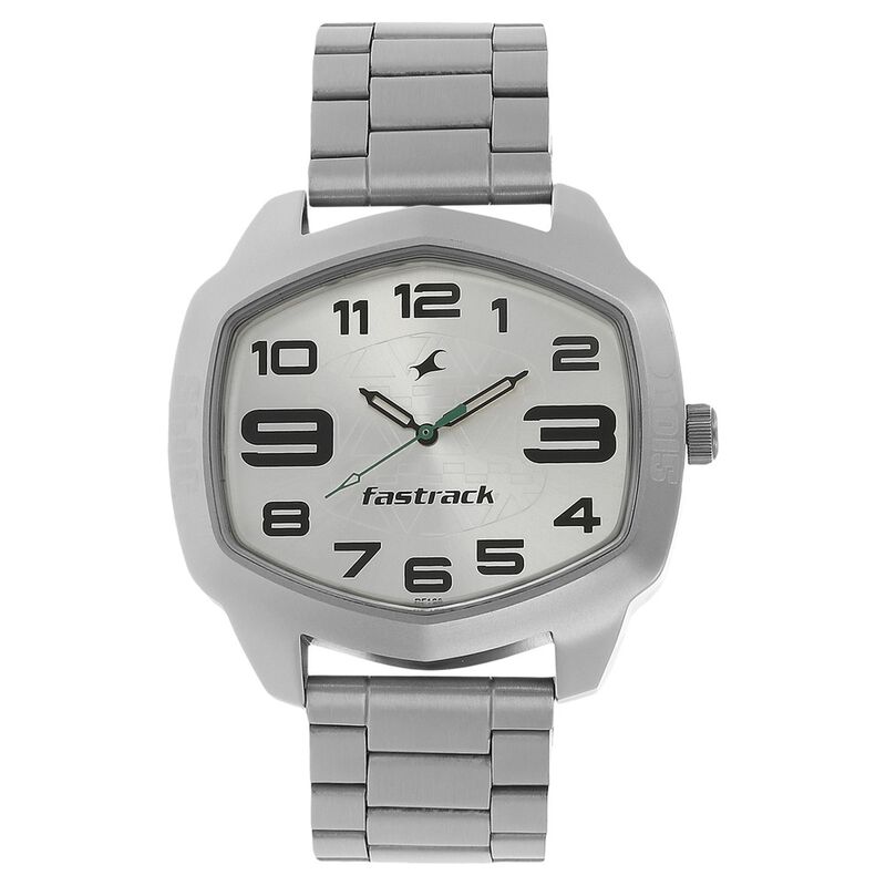 Buy Online Fastrack Quartz Analog Silver Dial Stainless Steel Strap ...