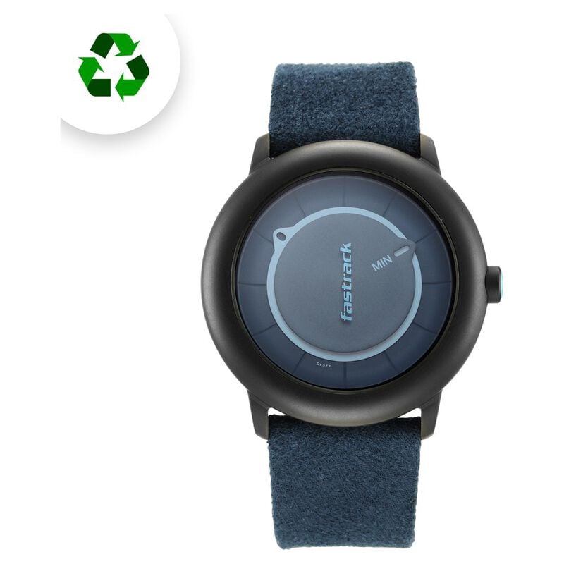 Fastrack Revibe Quartz Analog Blue Dial Fabric Strap Watch for Guys