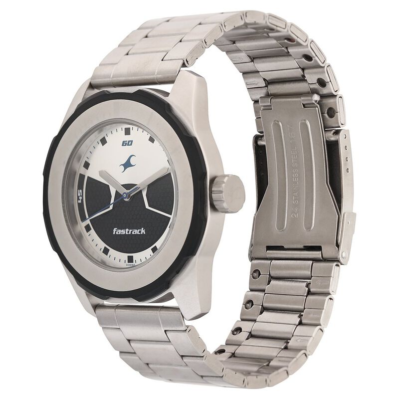 Fastrack Quartz Analog Multicoloured Dial Stainless Steel Strap Watch ...