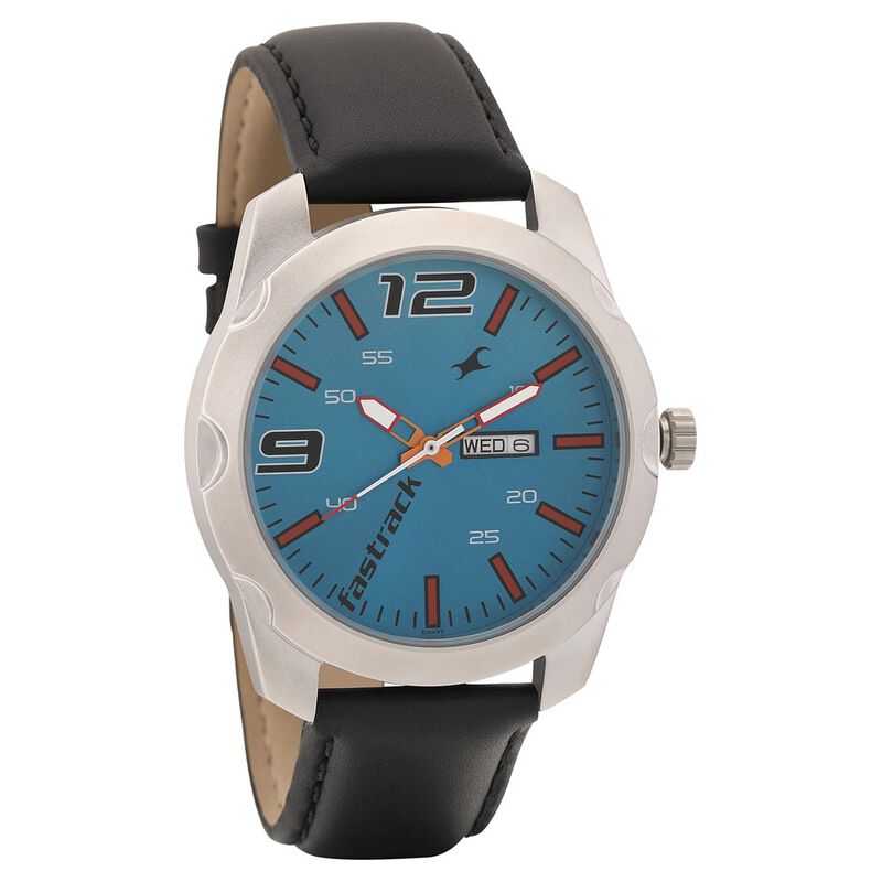 Buy Online Fastrack Blue Dial Quartz Analog with Day and Date Watch for ...
