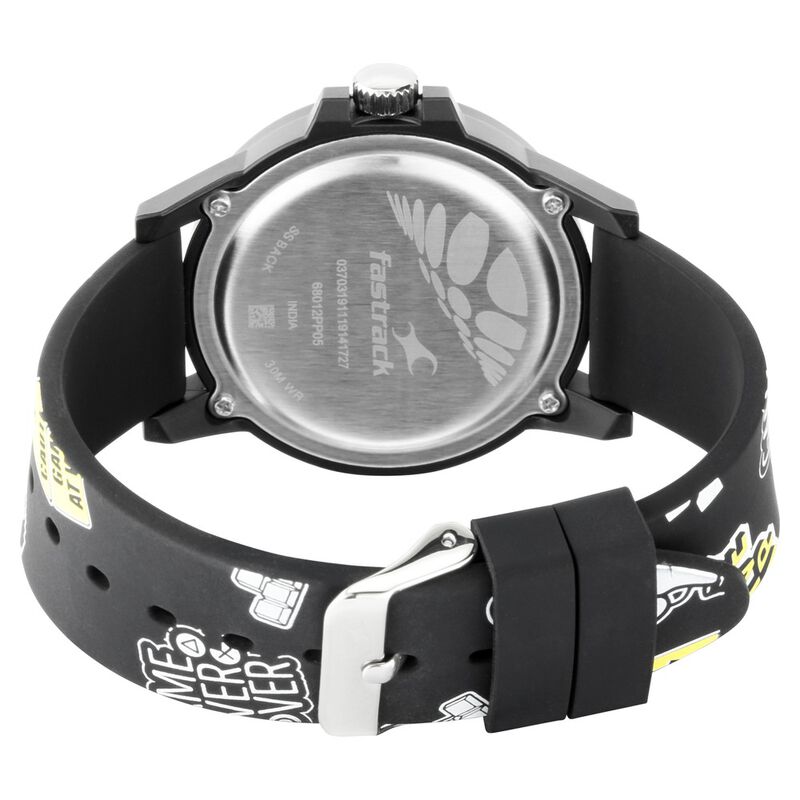 Fastrack Arcade Quartz Analog Black Dial Silicone Strap Unisex Watch