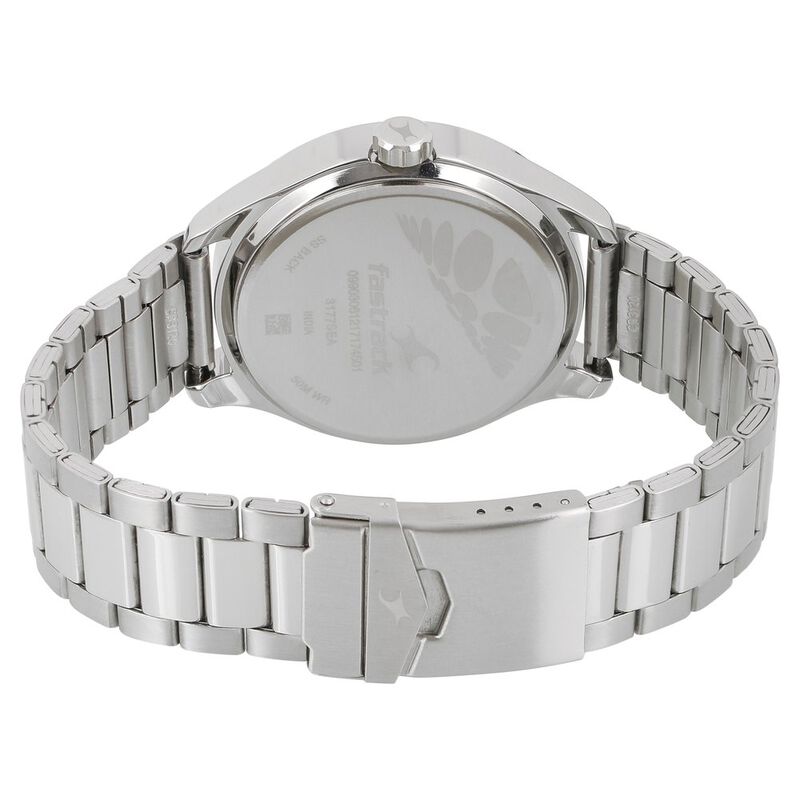 Fastrack Varsity Quartz Analog Red Dial Stainless Steel Strap Watch for ...