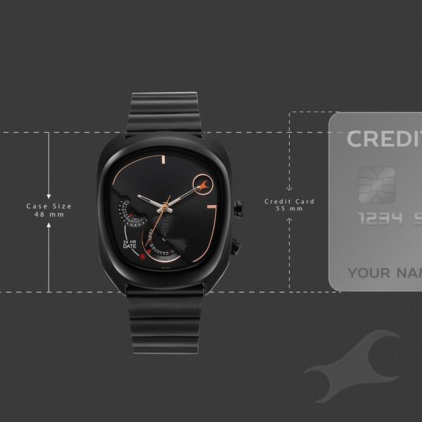 Buy Online Fastrack UFO Quartz Multifunction Black Dial Black Stainless ...