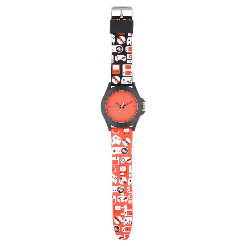 Fastrack Arcade Quartz Analog Red Dial Silicone Strap Unisex Watch
